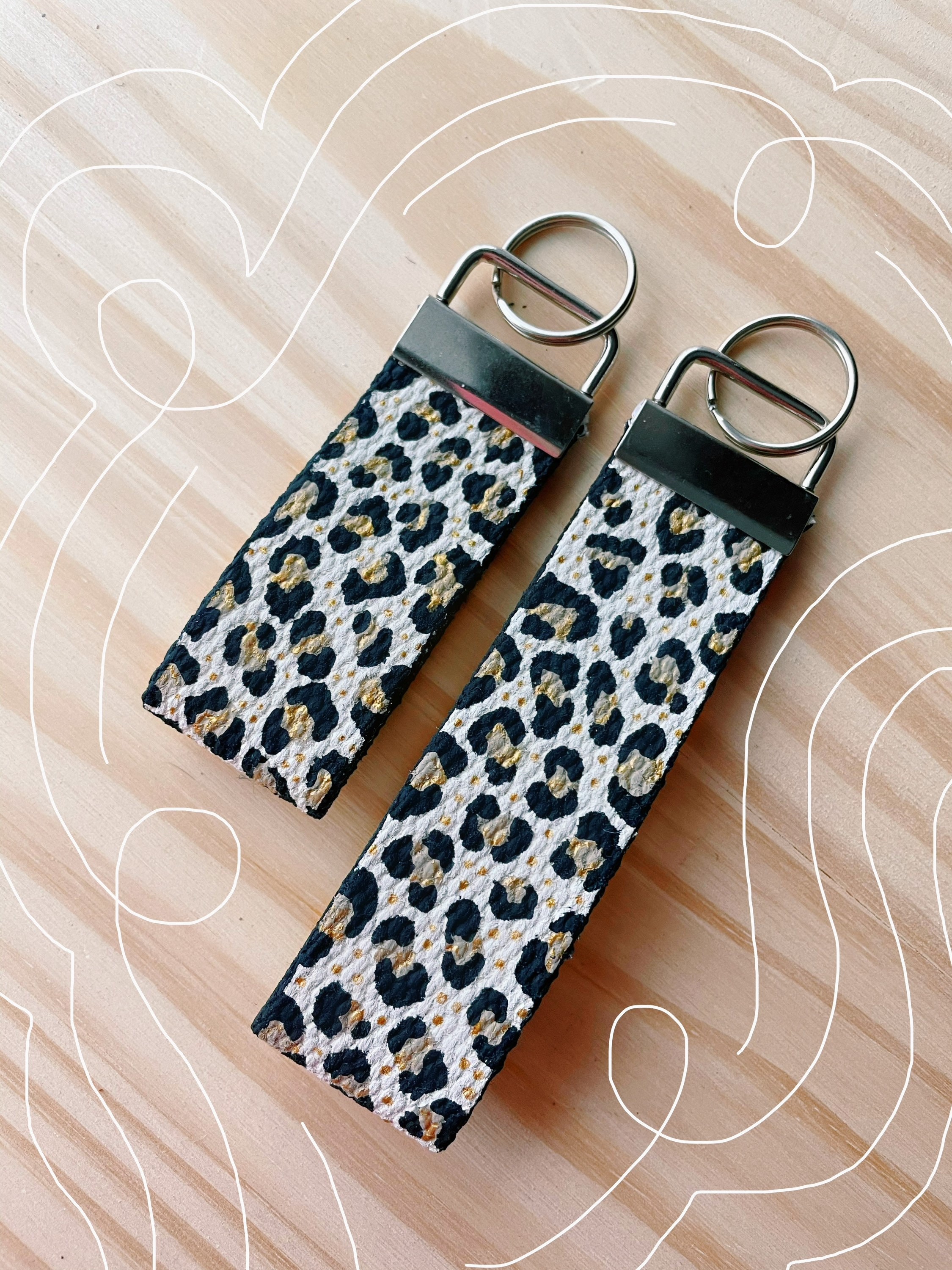 Cheetah Print Keychain - Etsy