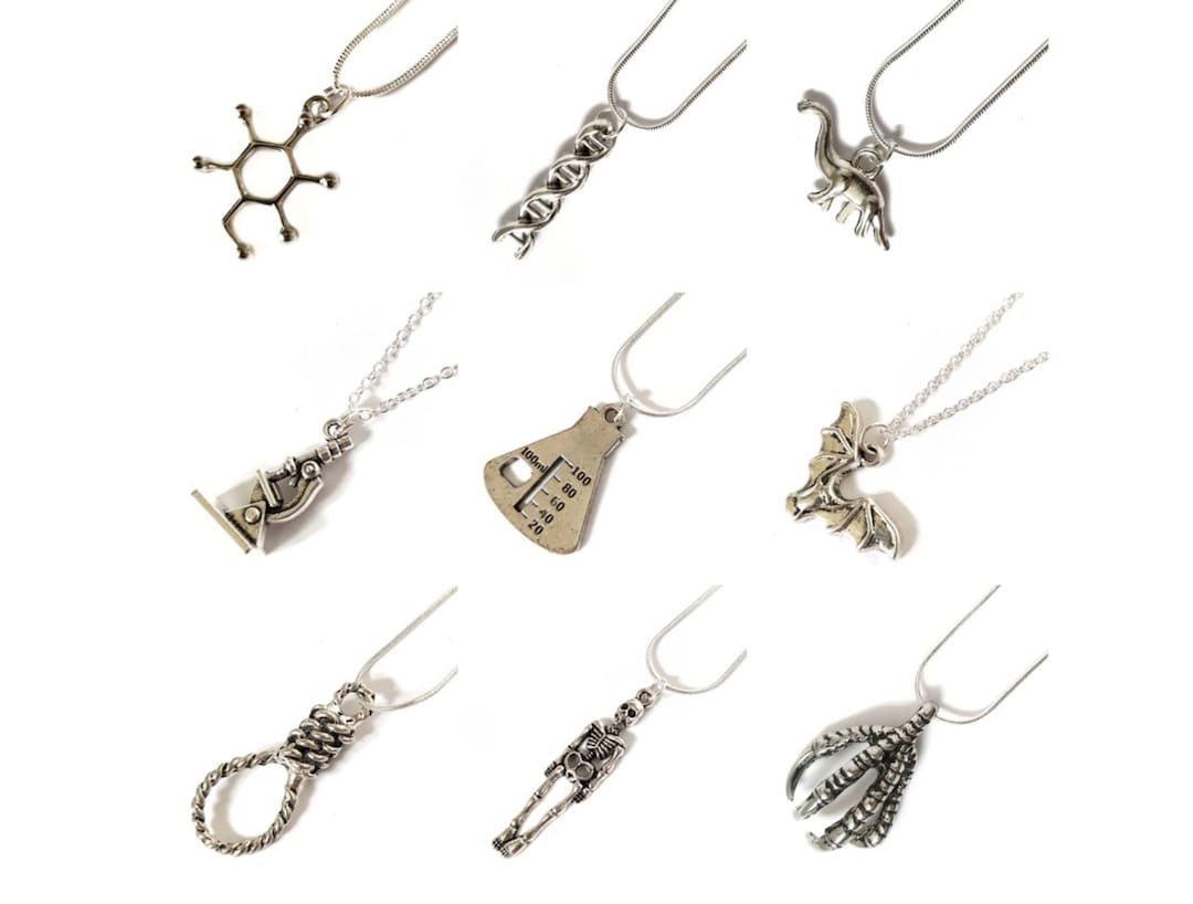 Silver Science Nature Necklaces Anatomy Morbid Jewellery - Etsy
