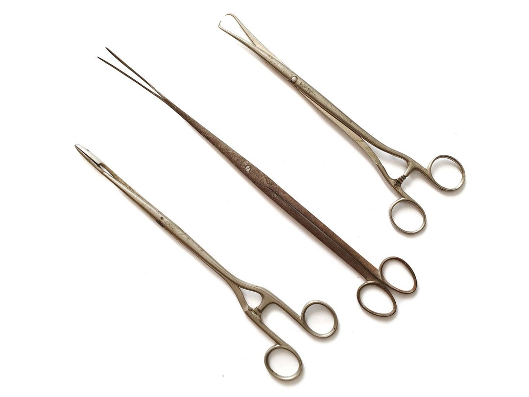 Vintage Large Surgical Forceps Scissors Medical Instrument - Etsy