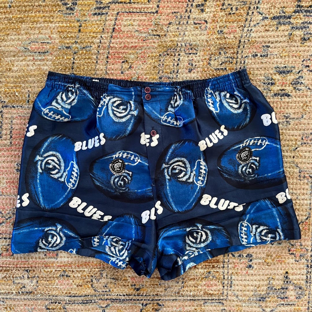 Vintage 1990’s AFL Carlton Blues All Over Print Men’s Large/xl Satin ...