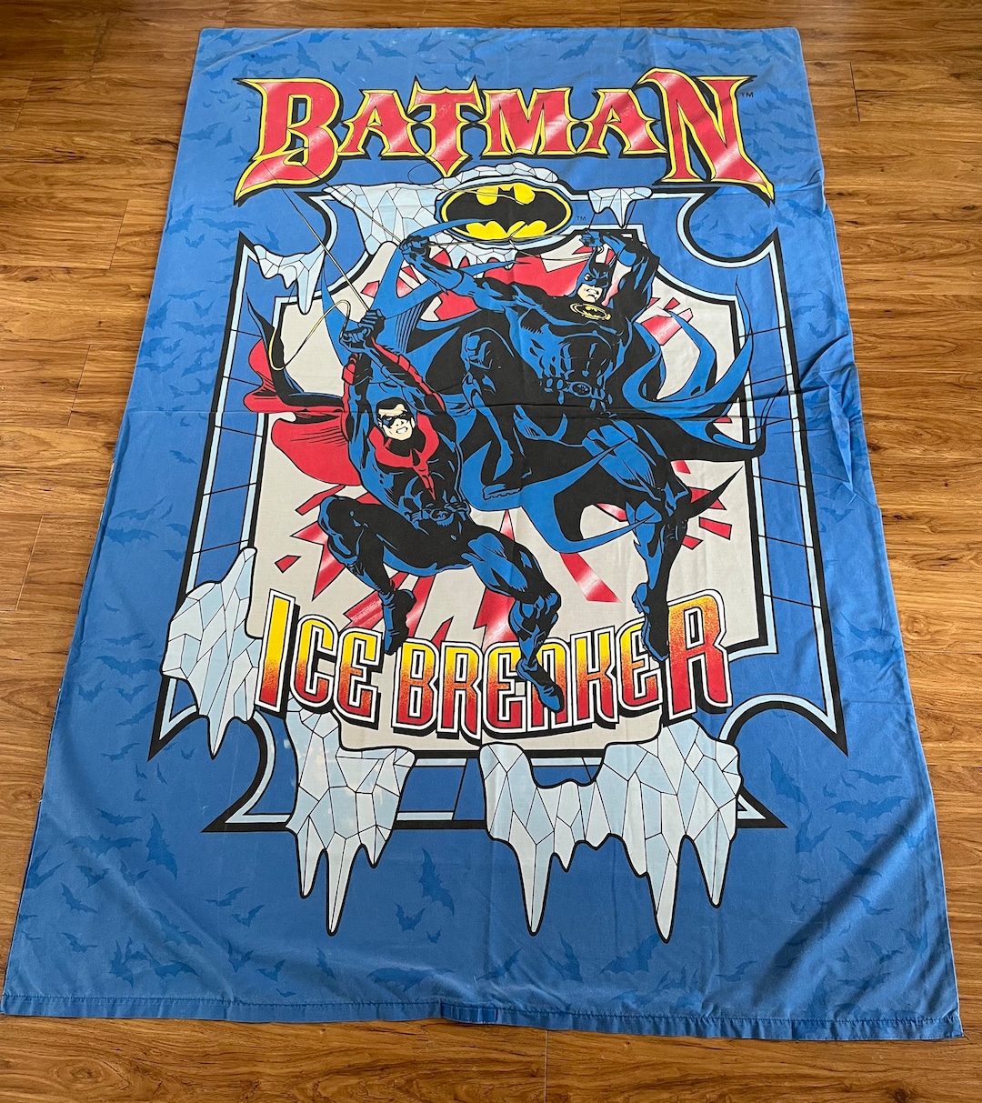 Vintage 1997 Batman & Robin Cartoon Movie Promotional Single/twin Duvet ...