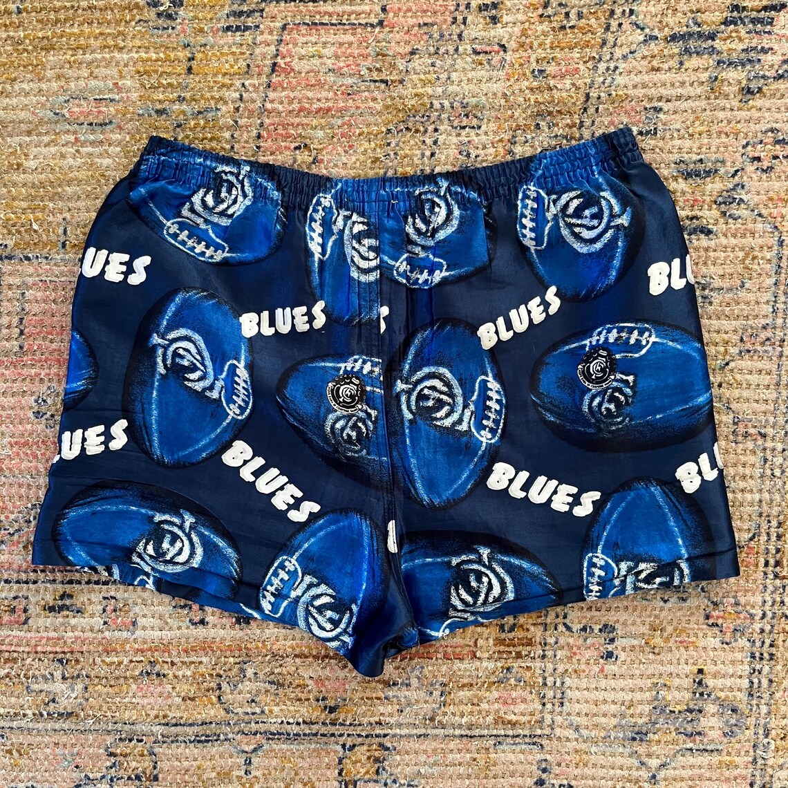 Vintage 1990’s AFL Carlton Blues All Over Print Men’s Large/xl Satin ...