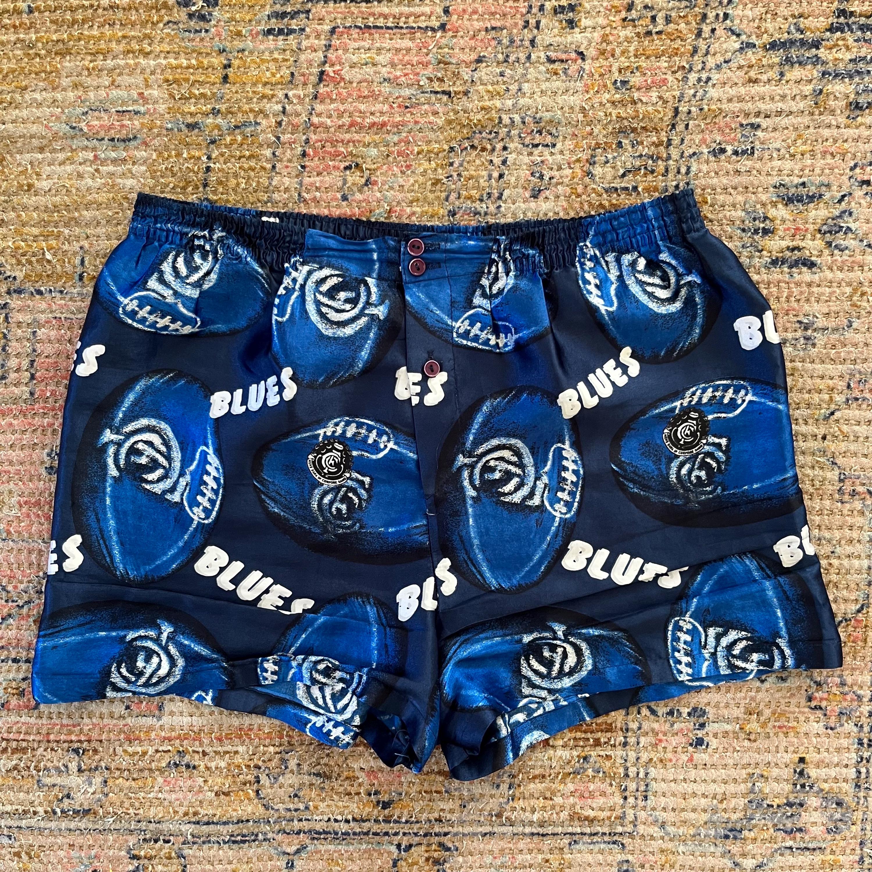Vintage 1990’s AFL Carlton Blues All Over Print Men’s Large/xl Satin ...