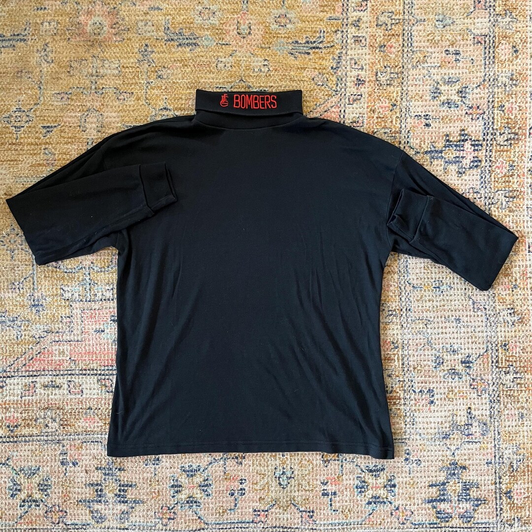Vintage 1990’s AFL Essendon Bombers Skivvy Turtleneck Stitched Logo ...