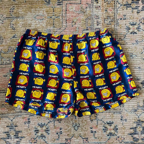 Vintage 1990’s Mr. Men Mr Happy All Over Print Men’s … - Gem