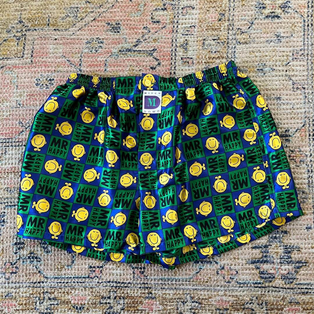 Vintage 1990’s Mr. Men Mr Happy All Over Print Men’s XL Roger ...
