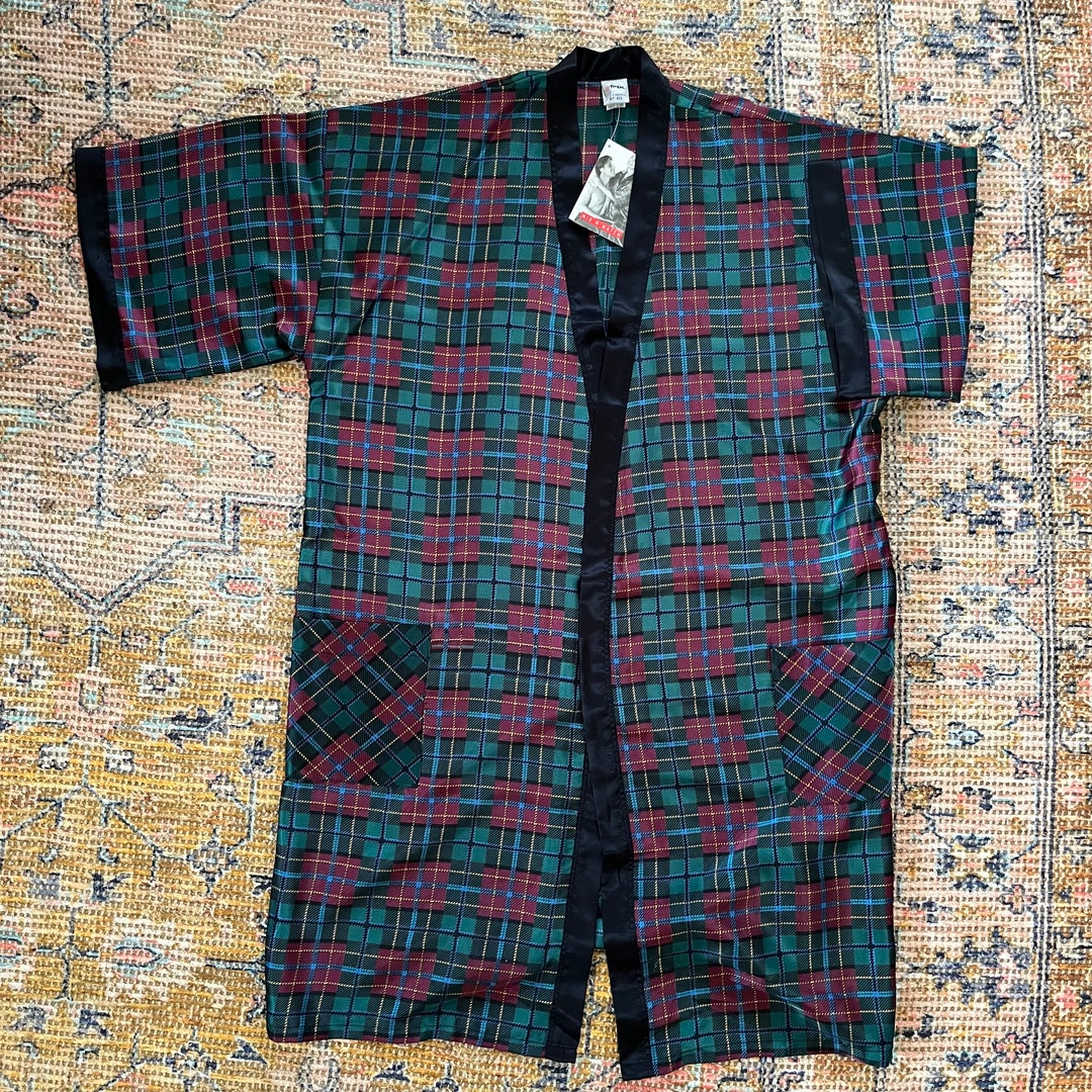 Vintage 1990’s Deadstock Target Check/plaid Oversized XL Satin Menswear ...