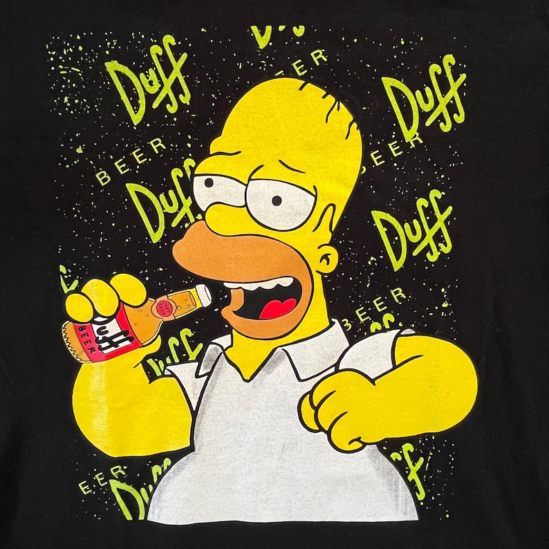 Vintage 1990’s the Simpsons Homer Simpson Duff Beer Men’s Medium ...
