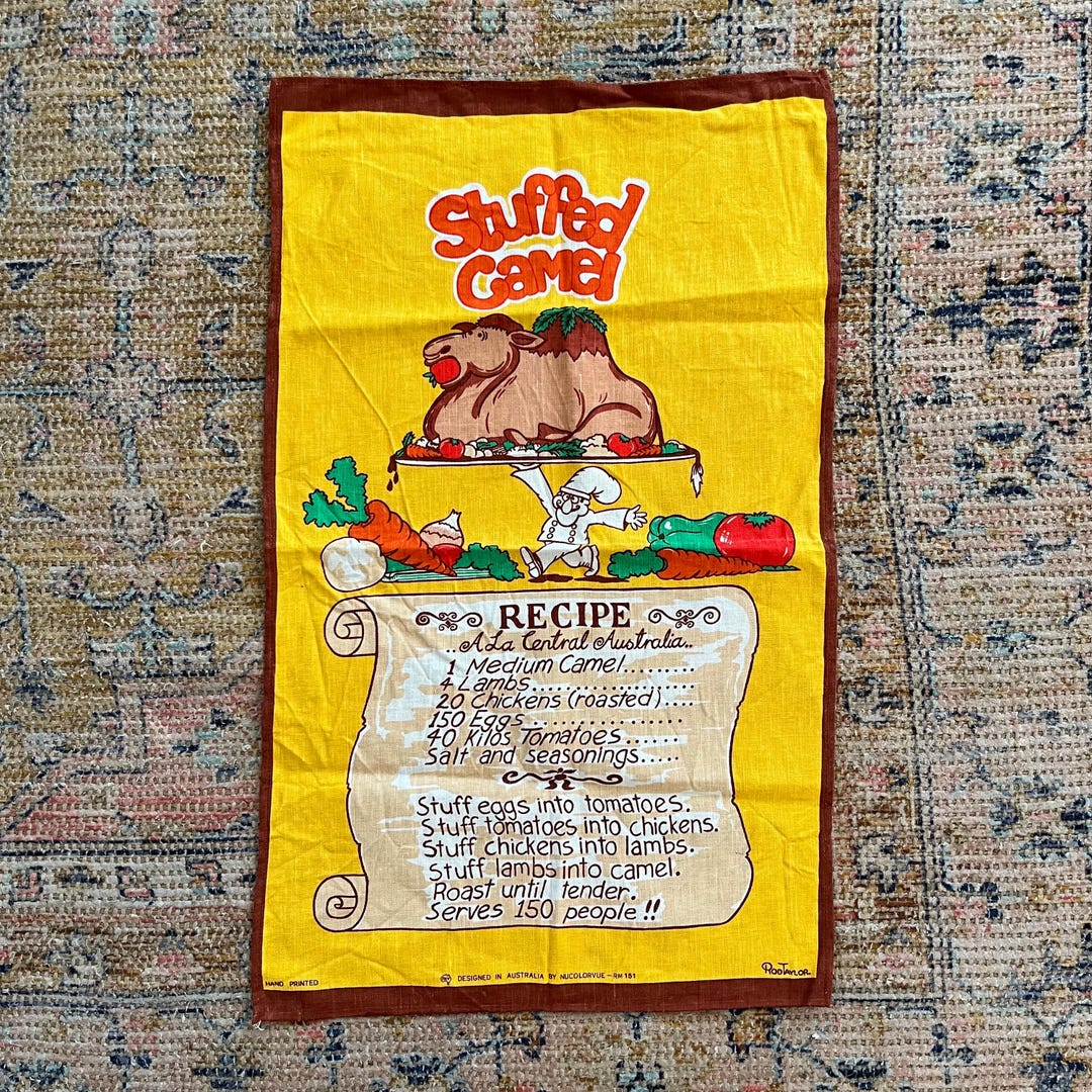 Vintage 1980’s Rod Taylor Stuffed Camel Recipe Parody Fun Kitchen ...