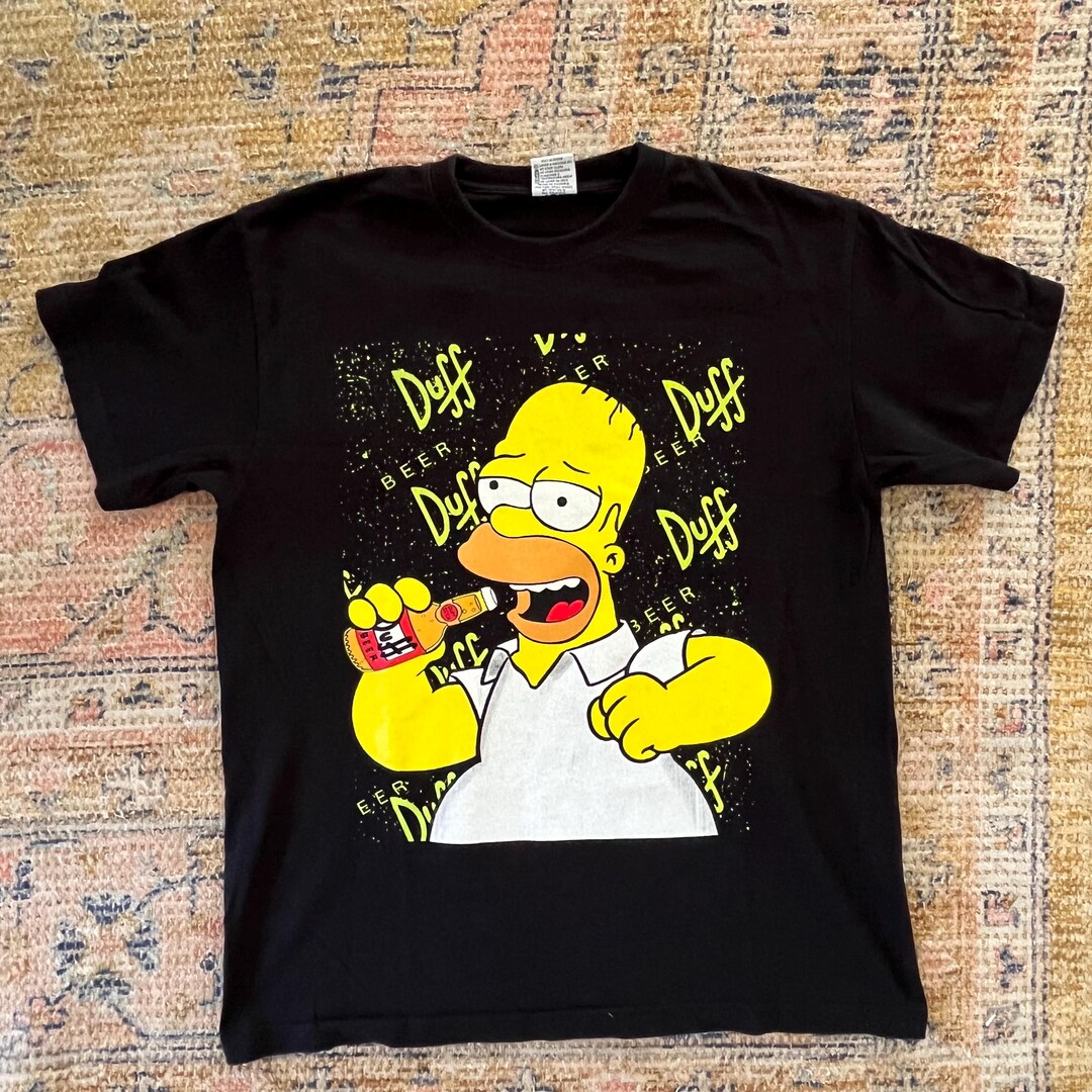 Vintage 1990’s the Simpsons Homer Simpson Duff Beer Men’s Medium ...