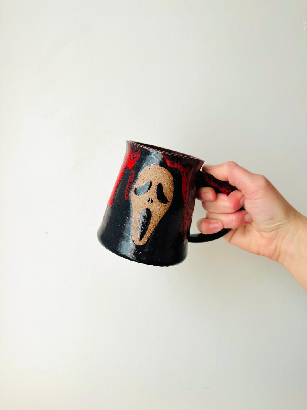 Scream Mug Handmade Ceramic Ghost Face Mug Halloween Mug Boo Basket ...