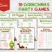 Grinch Baby Shower Games Bundle- INSTANT DOWNLOAD - Canva Editable ...