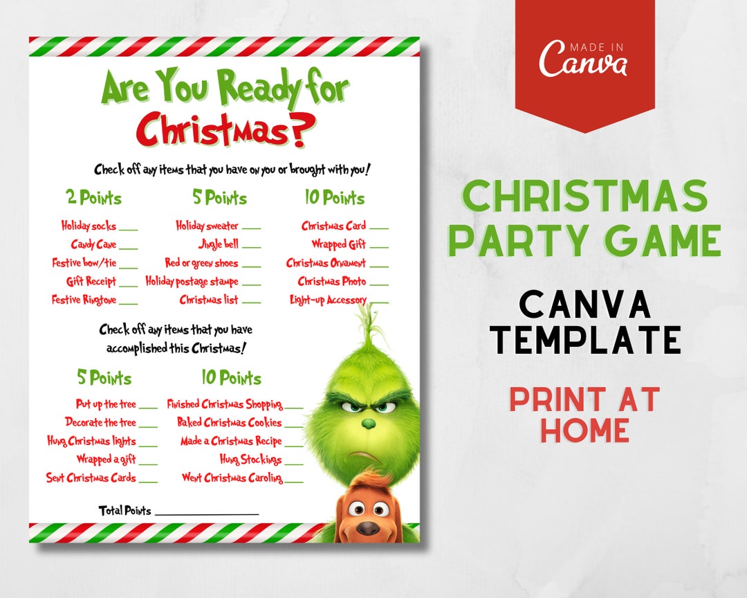 Grinch Game, Grinchmas Games, Christmas Party Games, How the Grinch ...