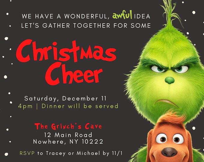 Grinch Game Bundle, INSTANT DOWNLOAD, Canva Editable Template ...