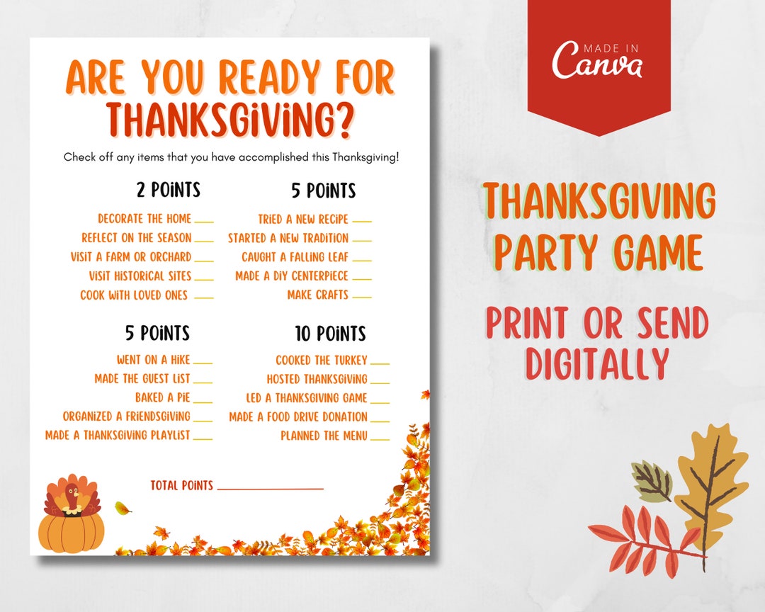 Thanksgiving Game Printable, Thanksgiving Games, Autumn Game ...