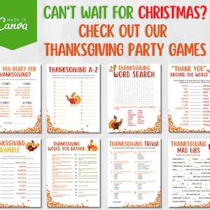 Grinch Game Bundle, INSTANT DOWNLOAD, Canva Editable Template ...