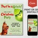 Grinch Christmas Party Invitation, Canva Editable (digital Download) - Etsy