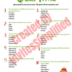 Grinch Game, Grinchmas Games, Christmas Party Games, How the Grinch ...