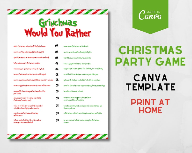 Grinch Game, Grinchmas Games, Christmas Party Games, How the Grinch ...