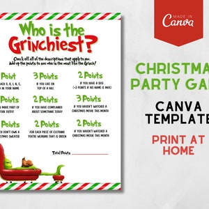 Grinch Game, Grinchmas Games, Christmas Party Games, How the Grinch ...