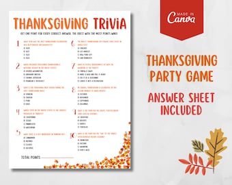 Thanksgiving Game Printable, Thanksgiving Game, Autumn Game, Icebreaker ...
