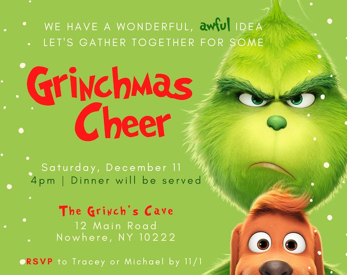 Grinch Game Bundle, INSTANT DOWNLOAD, Canva Editable Template ...