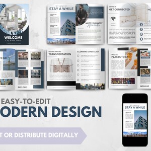 Modern Welcome Book | Minimalist Welcome Guestbook | Airbnb House ...