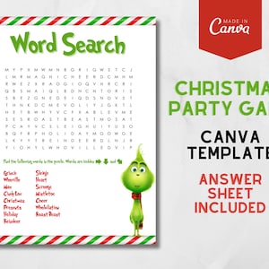 Grinch Game, Grinchmas Games, Christmas Party Games, How the Grinch ...
