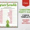 Grinch Game Bundle, INSTANT DOWNLOAD, Canva Editable Template ...