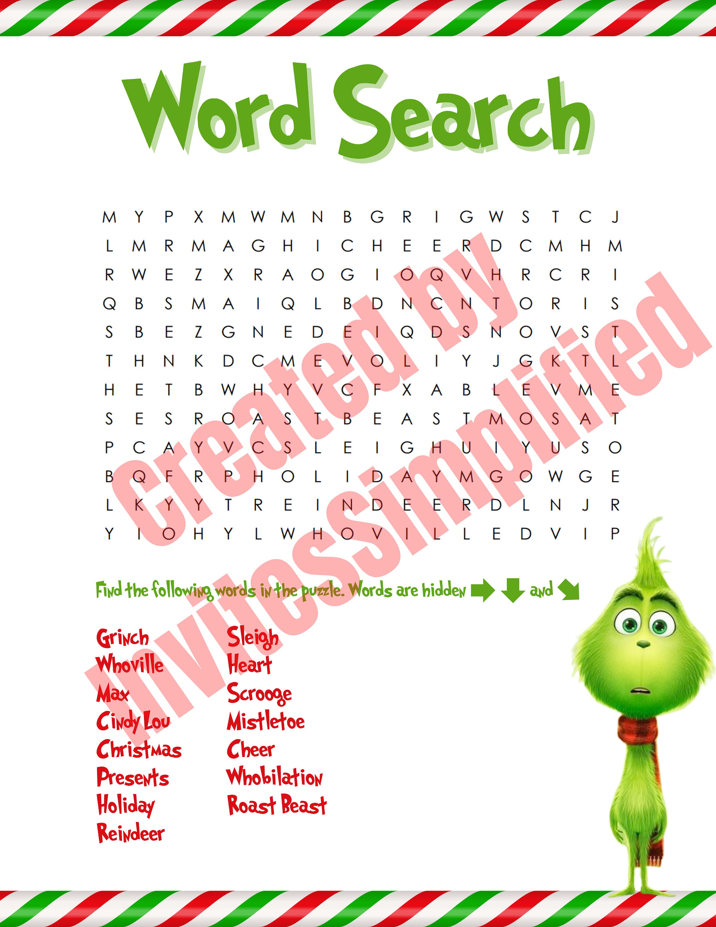 Grinch Game, Grinchmas Games, Christmas Party Games, How the Grinch ...