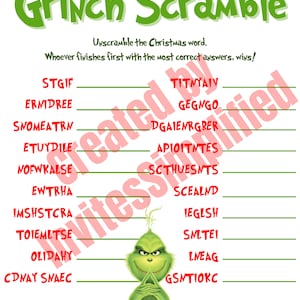 Grinch Game, Grinchmas Games, Christmas Party Games, How the Grinch ...
