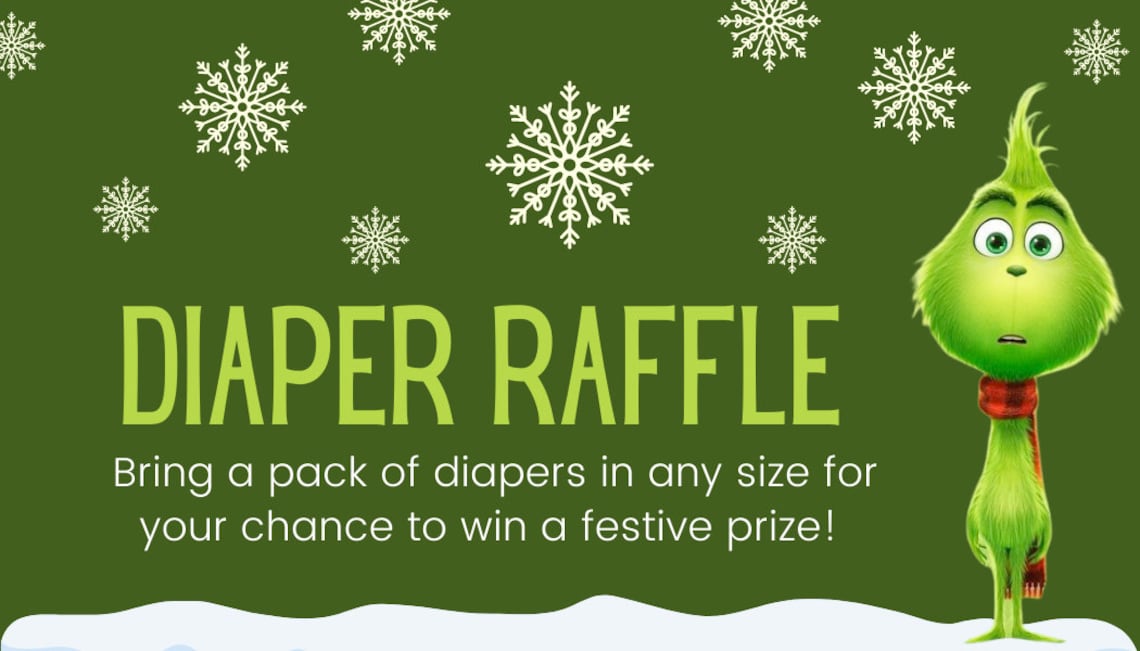 Grinch Christmas Baby Shower Diaper Raffle INSTANT DOWNLOAD - Etsy