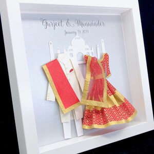 Traditional Indian Bride & Groom Frame With Taj Mahal, Personalized ...