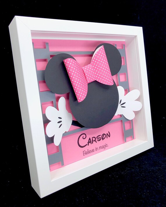 Personalized Minnie Mouse Nursery Name Art Baby Girl Minnie - Etsy