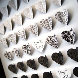 Personalized Wedding Heart Frame, First Anniversary Gift, Paper ...