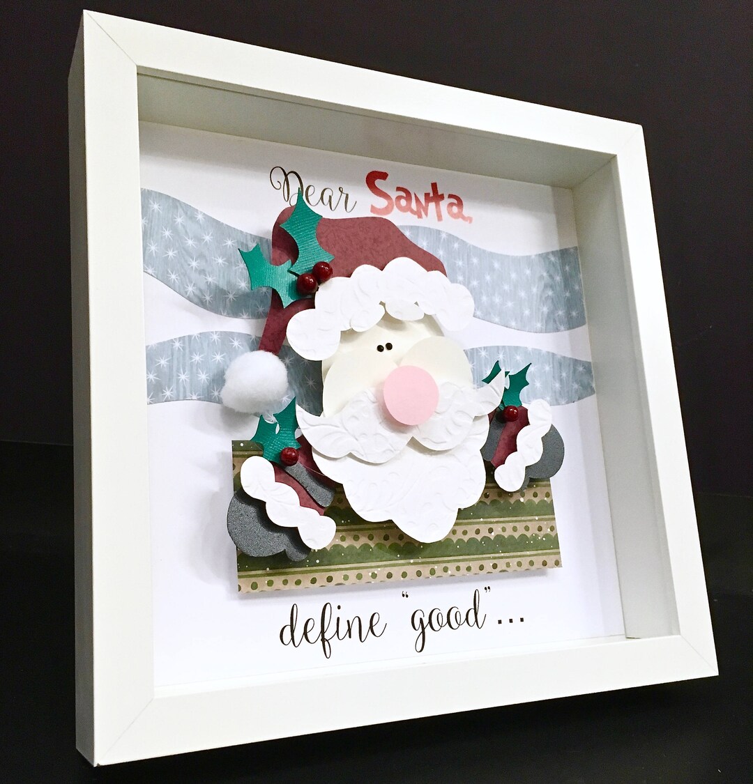 Personalized Christmas Santa Frame, Dear Santa, Define Good Quote ...