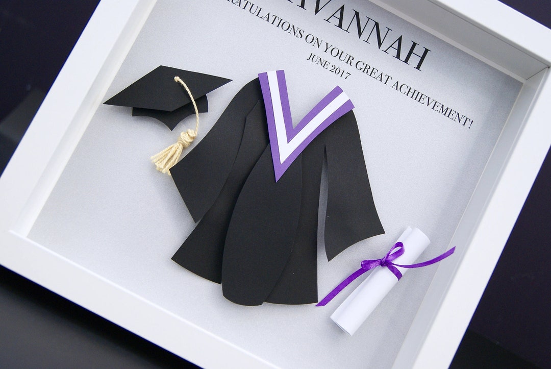 Personalized Graduation Gift, Custom Frame With Paper Convocation Gown ...