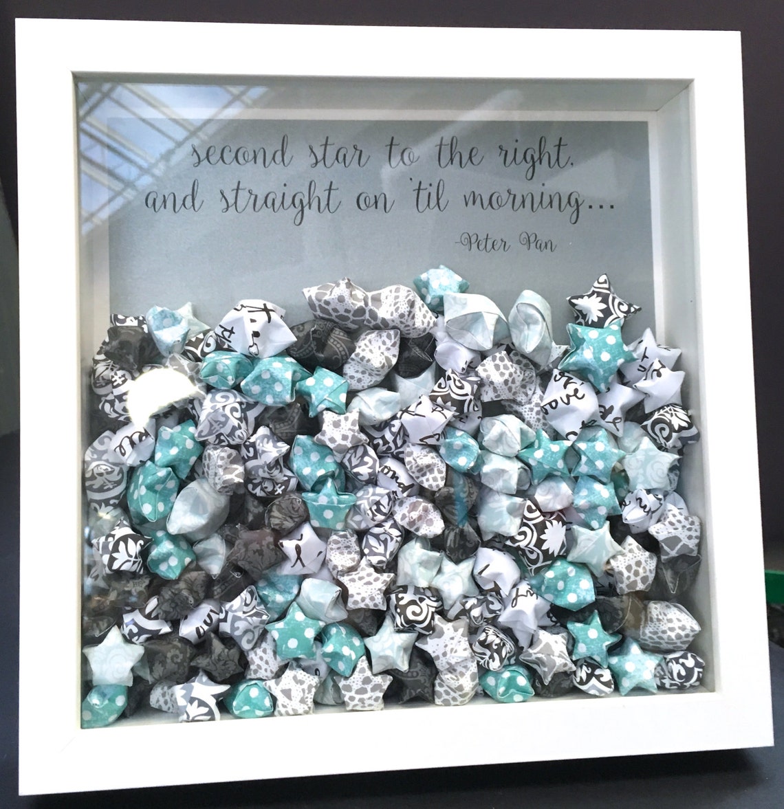 Baby Peter Pan Frame, Lucky Stars Frame With Quote Shadowbox Frame ...