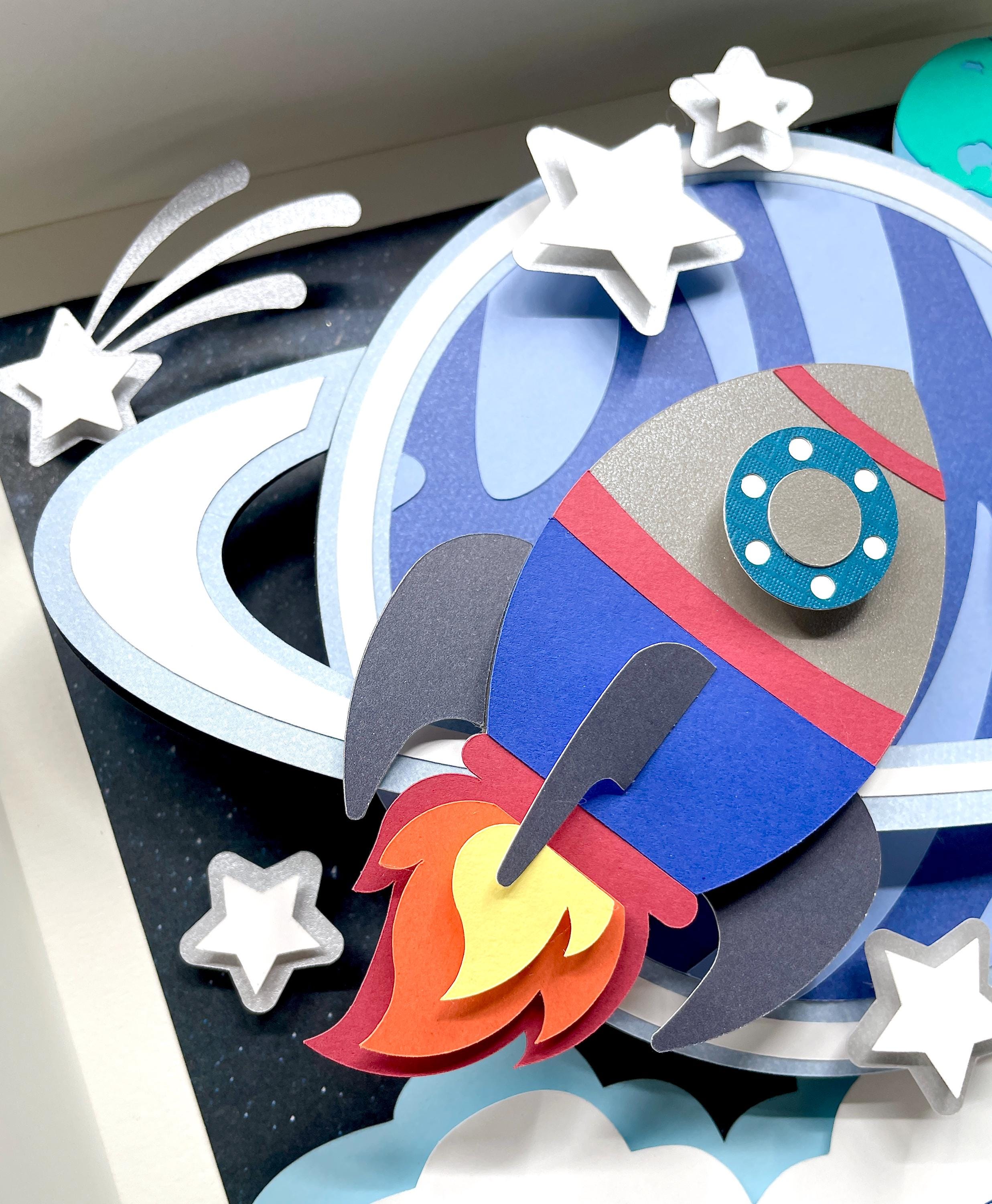 Adorable Outer Space Baby Name Sign, Space Rocket Nursery Decor ...