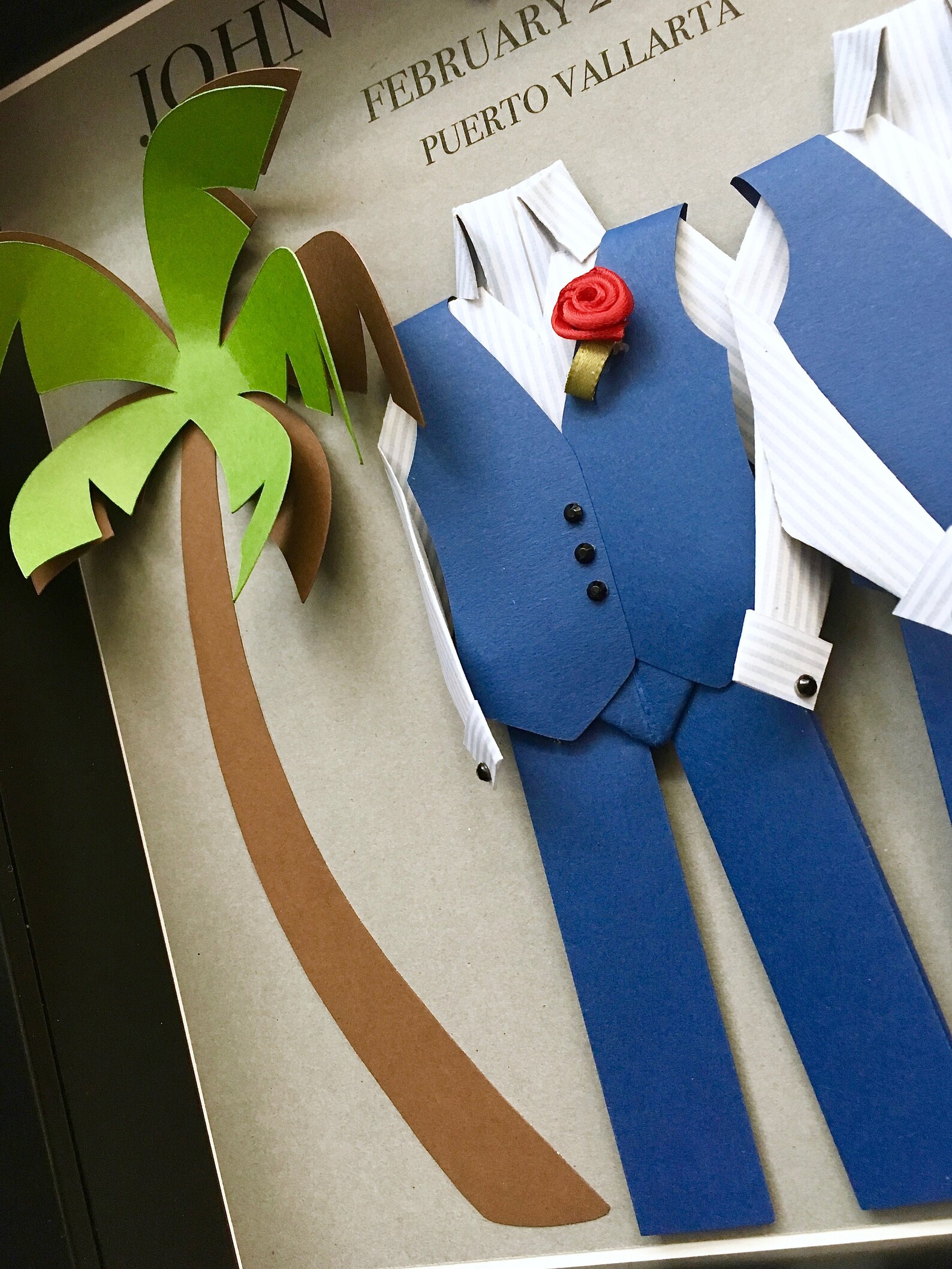 Personalized Groom and Groom Frame, First Anniversary Paper Gift ...