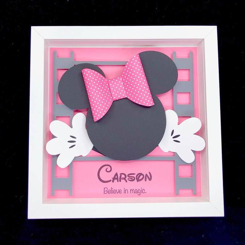 Personalized Minnie Mouse Nursery Name Art Baby Girl Minnie - Etsy