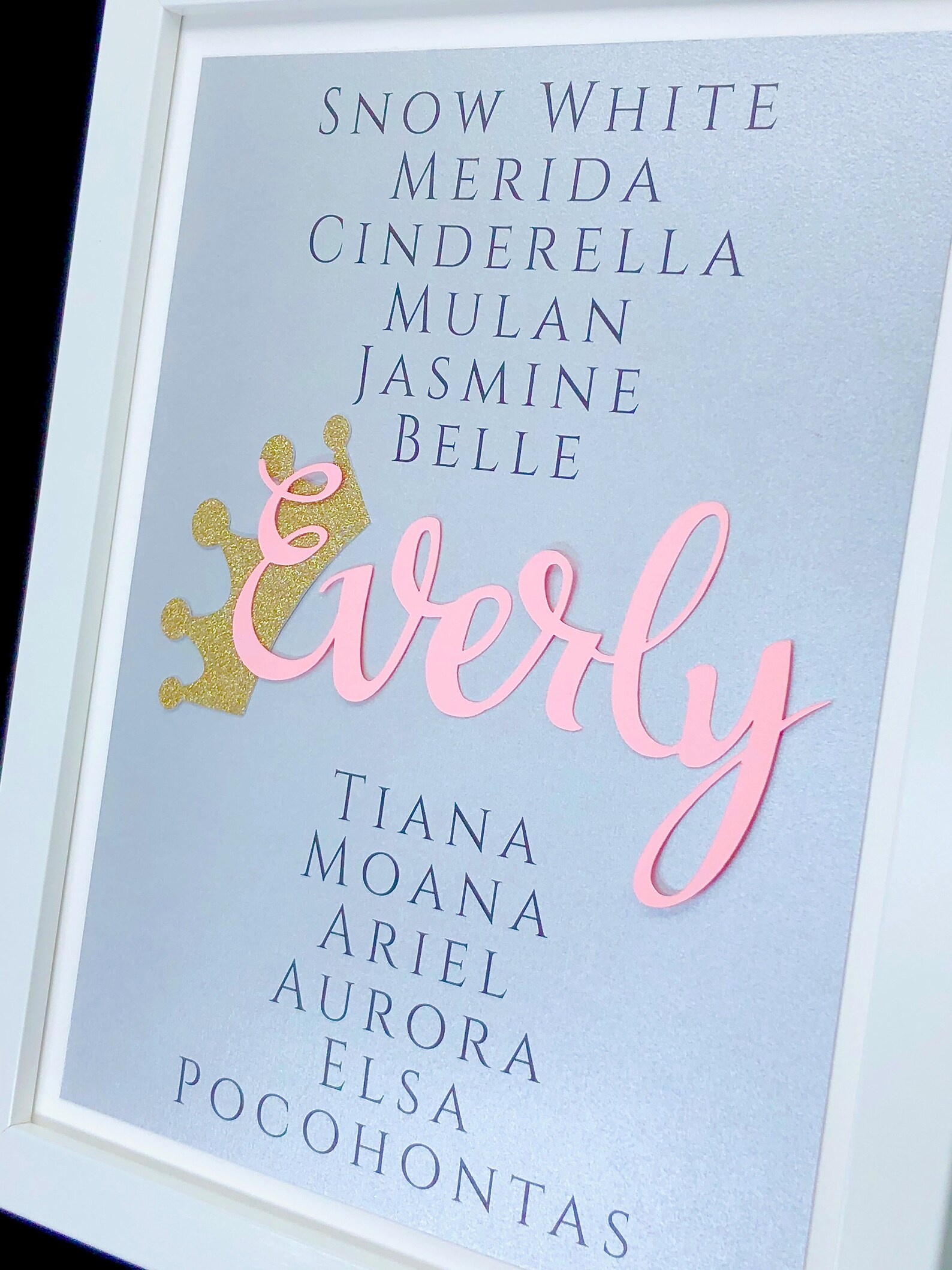 Personalized Disney Princess Art Personalized Baby Girl | Etsy