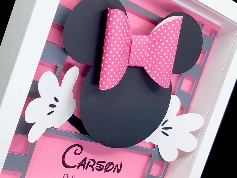 Personalized Minnie Mouse Nursery Name Art Baby Girl Minnie - Etsy