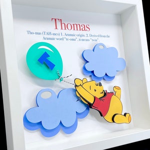Adorable Winnie the Pooh Baby Name Sign, Modern Pooh Bear Nursery Decor ...