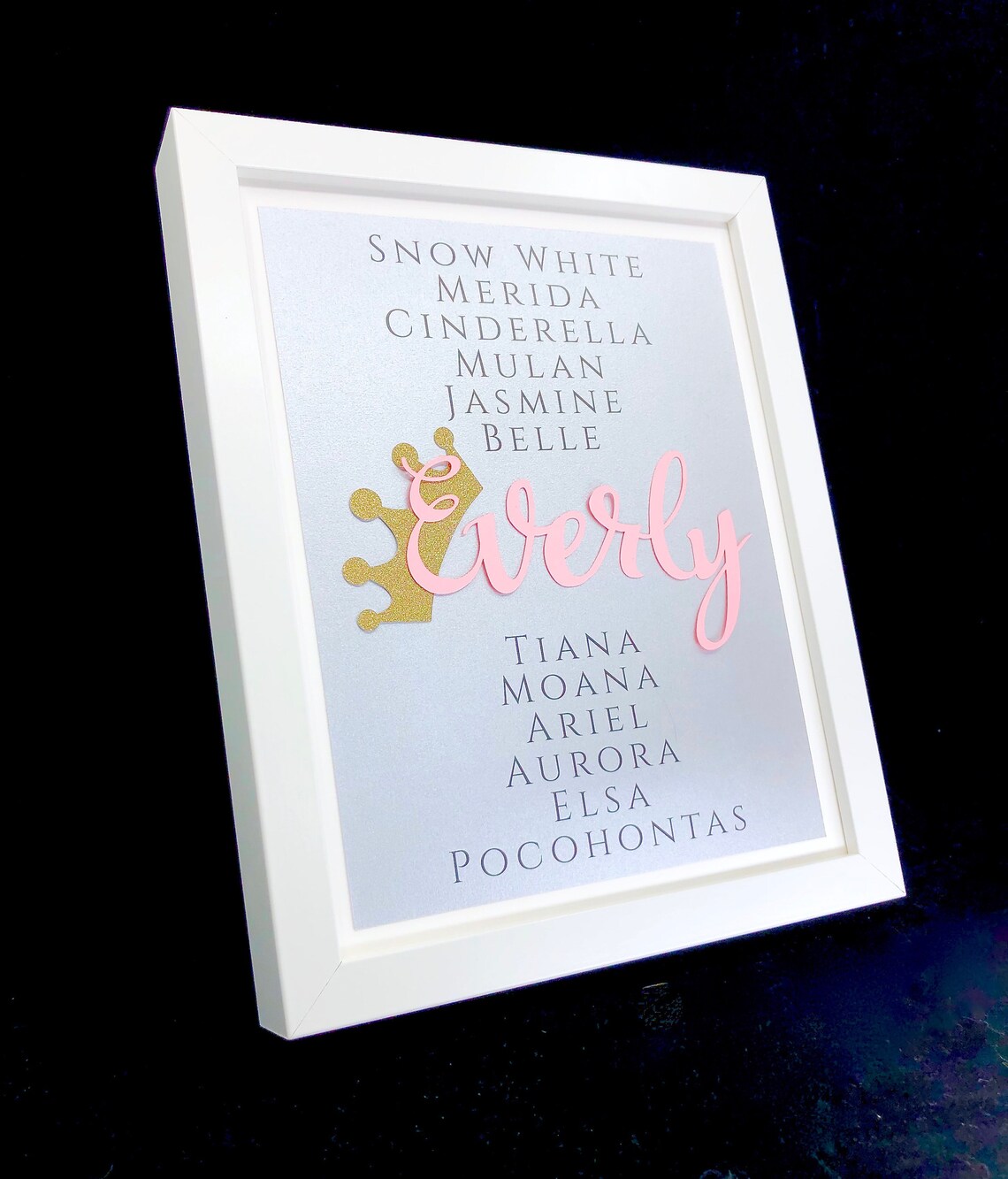 Personalized Disney Princess Art Personalized Baby Girl | Etsy