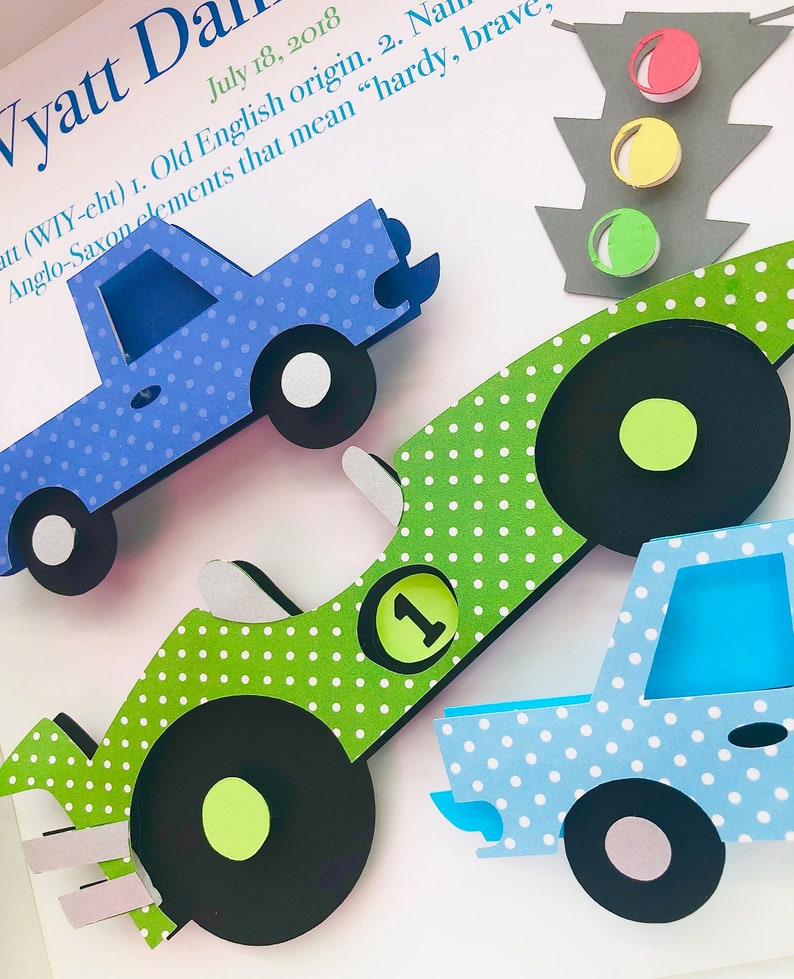 Race Car Baby Name Sign - Custom Racing Nursery Decor - Unique Baby Boy ...