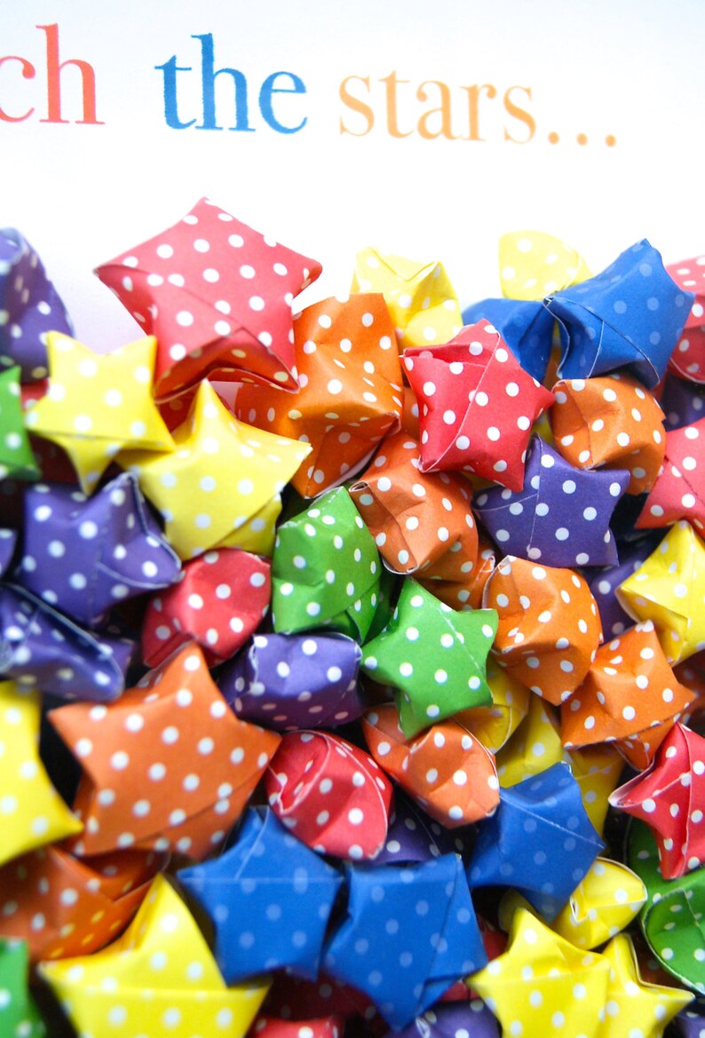 Personalized Name Frame of Paper Lucky Stars in Shadowbox | Etsy