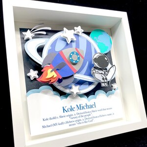 Adorable Outer Space Baby Name Sign, Space Rocket Nursery Decor ...