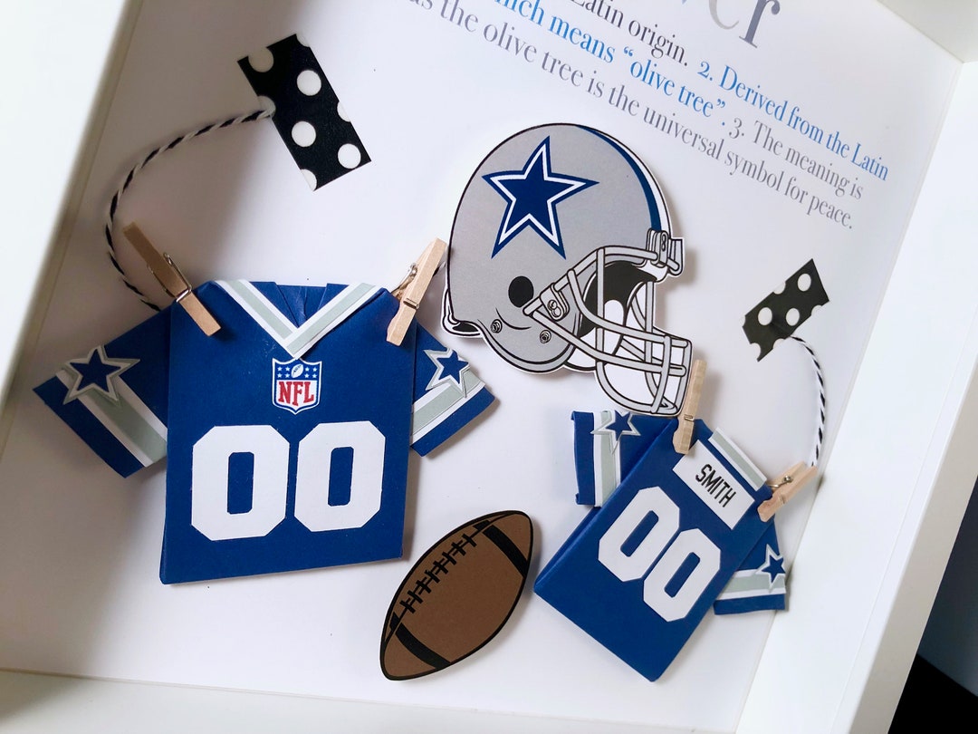 Personalized Baby Football Fr Ame, Dallas Cowboys Gift With Name Origin ...
