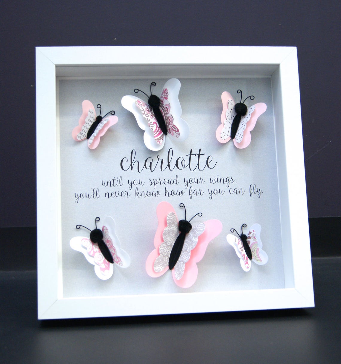 Adorable Baby Girl Butterfly Name Sign - Unique Shower Gift Idea ...